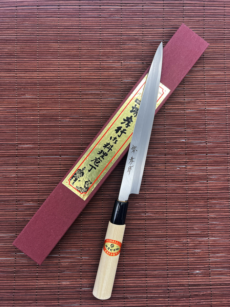 Sakai Takayuki Kasumitogi (White Steel) Japanese Chef's Fuguhiki (Sash ...